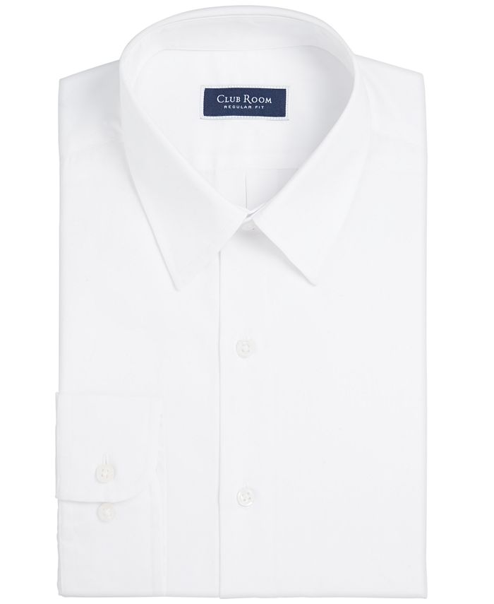 Club Room Men's Classic/Regular-Fit Solid Dress Shirt, Created for Macy ...