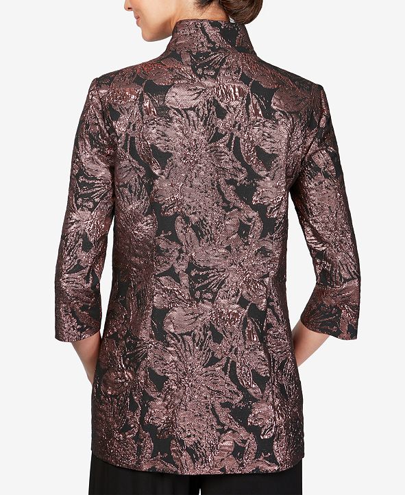 Alex Evenings Metallic Jacquard Jacket & Top Set & Reviews - Jackets ...