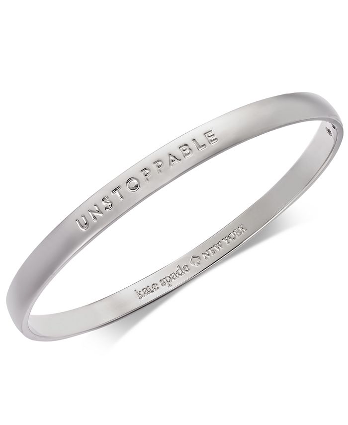 kate spade new york Silver-Tone Unstoppable Bangle Bracelet - Macy's