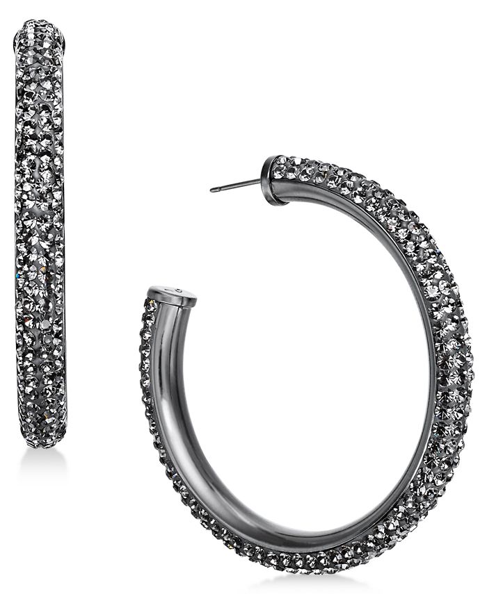 kate spade new york Crystal Medium Hoop Earrings - Macy's