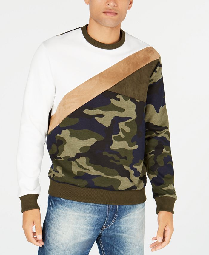 Sean John Men's Pattern Blocked Sweatshirt - Macy's