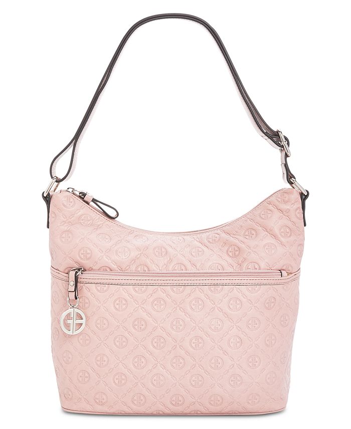 Giani Bernini Embossed Logo Hobo, Created for Macy's - Macy's