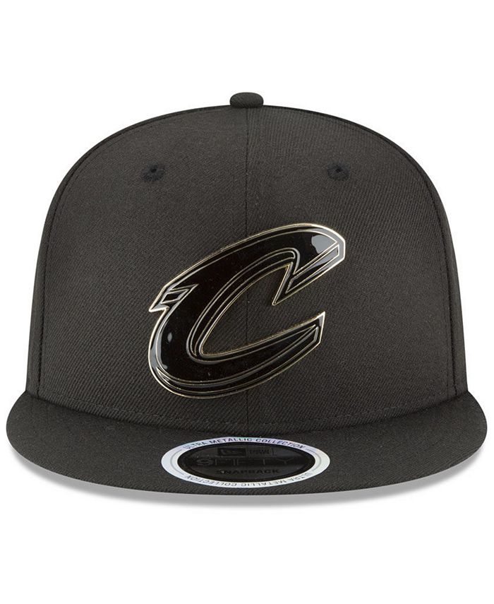 New Era Cleveland Cavaliers Black Enamel 9FIFTY Snapback Cap - Macy's