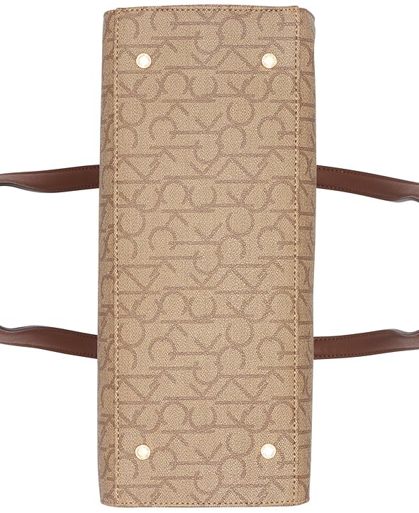 Calvin Klein Mallory Signature Faux-Leather Tote & Reviews - Handbags ...