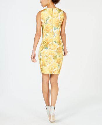 Calvin Klein Floral Printed Sheath Dress - Macy's