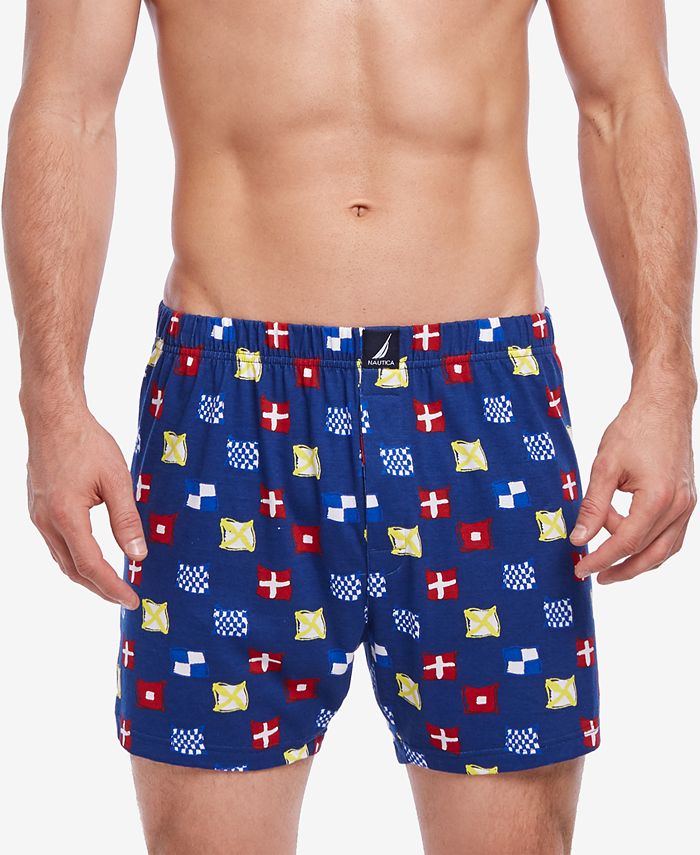 Nautica Men's Printed Knit Cotton Boxers - Macy's