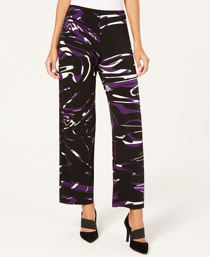Alfani Swirl-Print Pull-On Pants, Created for Macy's - Macy's