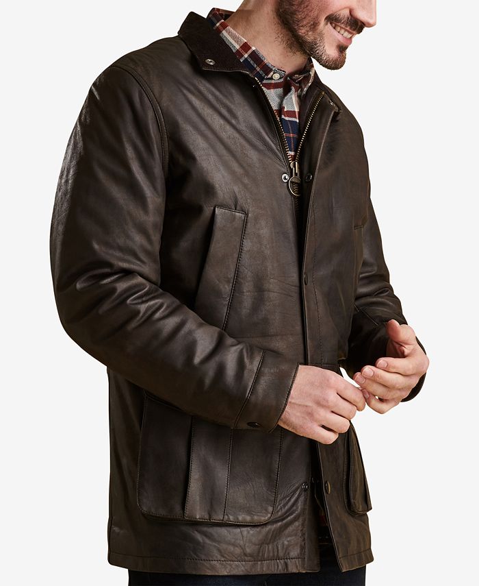 Barbour Men's Thomas Leather Jacket - Macy's