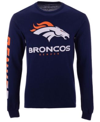 Authentic NFL Apparel Men's Denver Broncos Streak Route Long Sleeve T ...