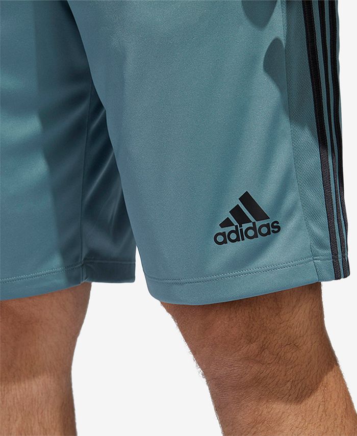 adidas Men's ClimaLite® Three-Stripe 10" Shorts - Macy's