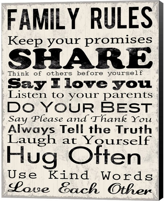 Metaverse Family Rules 1 By Louise Carey Canvas Art - Macy's