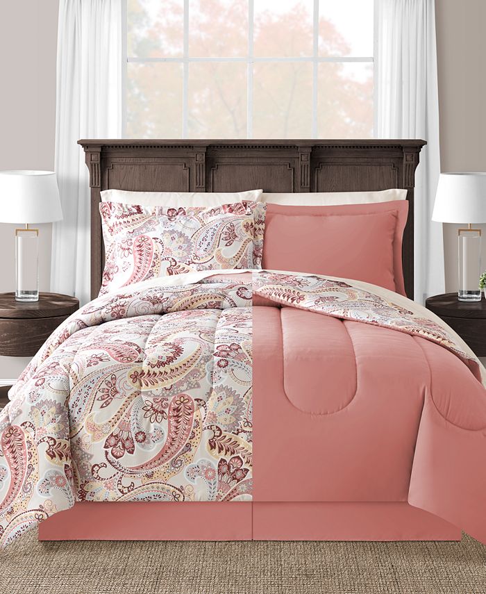 Sunham Meral Reversible 6-Pc. Twin Comforter Set - Macy's