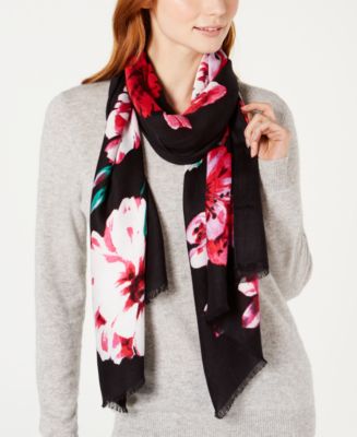 I.N.C. Floral Bouquet Super-Soft Scarf & Wrap, Created for Macy's - Macy's