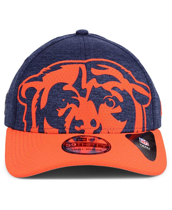 New Era Chicago Bears Oversized Laser Cut Logo 39THIRTY Cap - Macy's