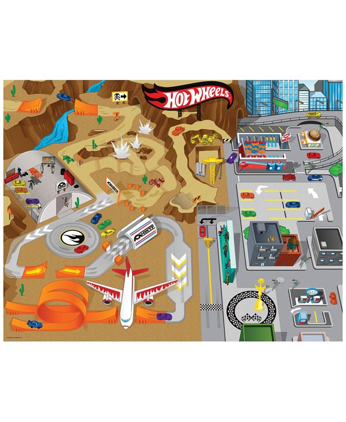 TCG Toys Hot Wheels Jumbo Mega Mat Play Mat With 2 Bonus Vehicles - Macy's
