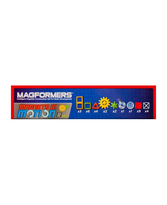 Magformers Magnets In Motion 32 Piece Magnetic Construction Gear Set ...