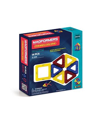 Magformers Primary Color 14 Piece Magnetic Construction Set - Macy's