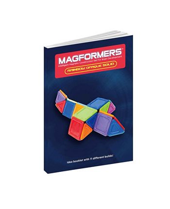 Magformers Solids Opaque Rainbow 40 Piece Magnetic Construction Set ...