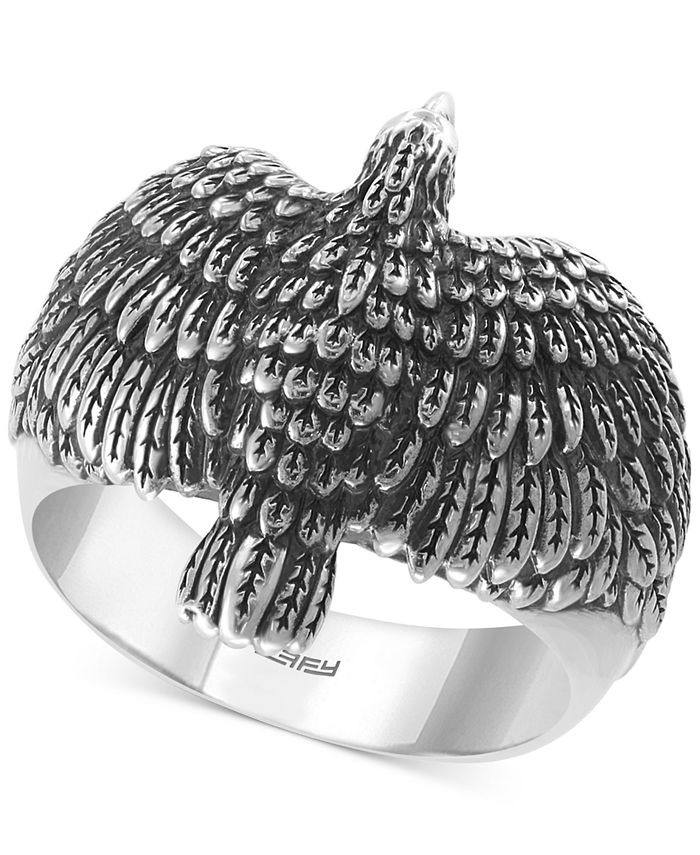 EFFY Collection EFFY® Men's Eagle Ring in Sterling Silver - Macy's