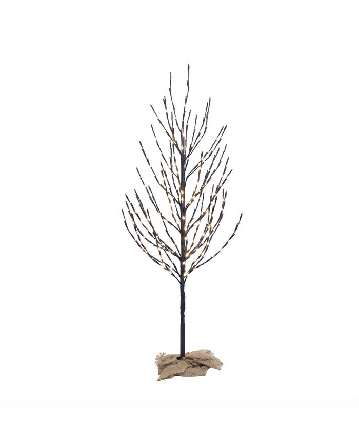 Vickerman 4' Brown Artificial Christmas Tree With 280 Warm White Led ...