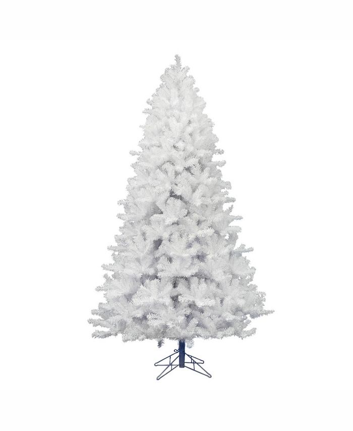 Vickerman 7.5 ft Crystal White Pine Artificial Christmas Tree Unlit ...