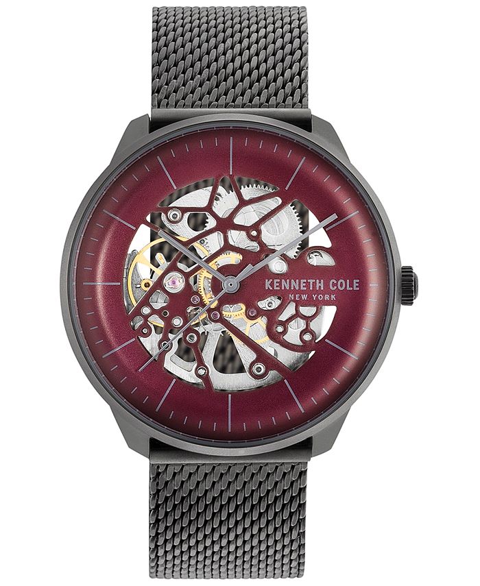 Kenneth Cole New York Men's Gunmetal Stainless Steel Mesh Bracelet ...