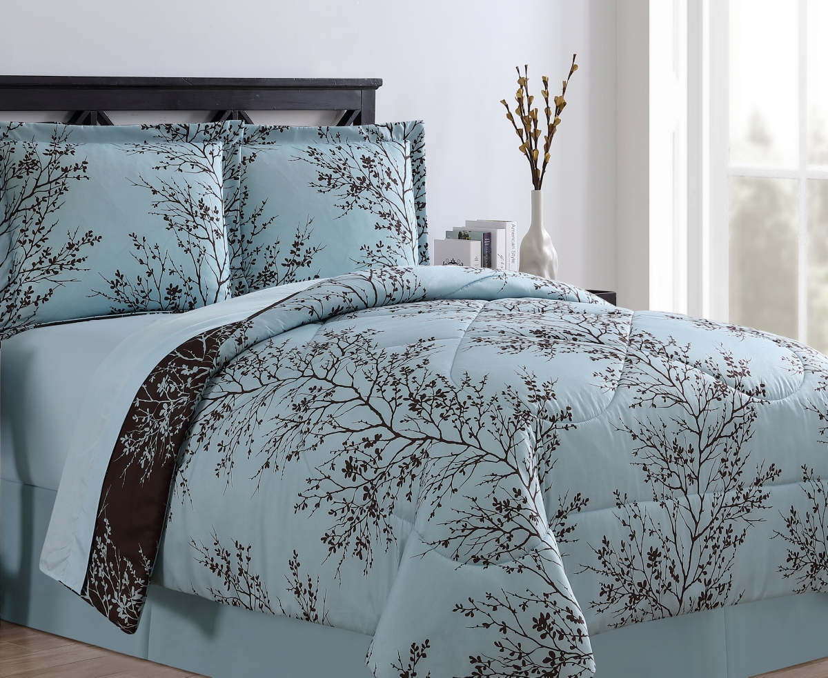 Click here for Vcny Home Leaf 8-Pc. Comforter Set  King - Blue prices