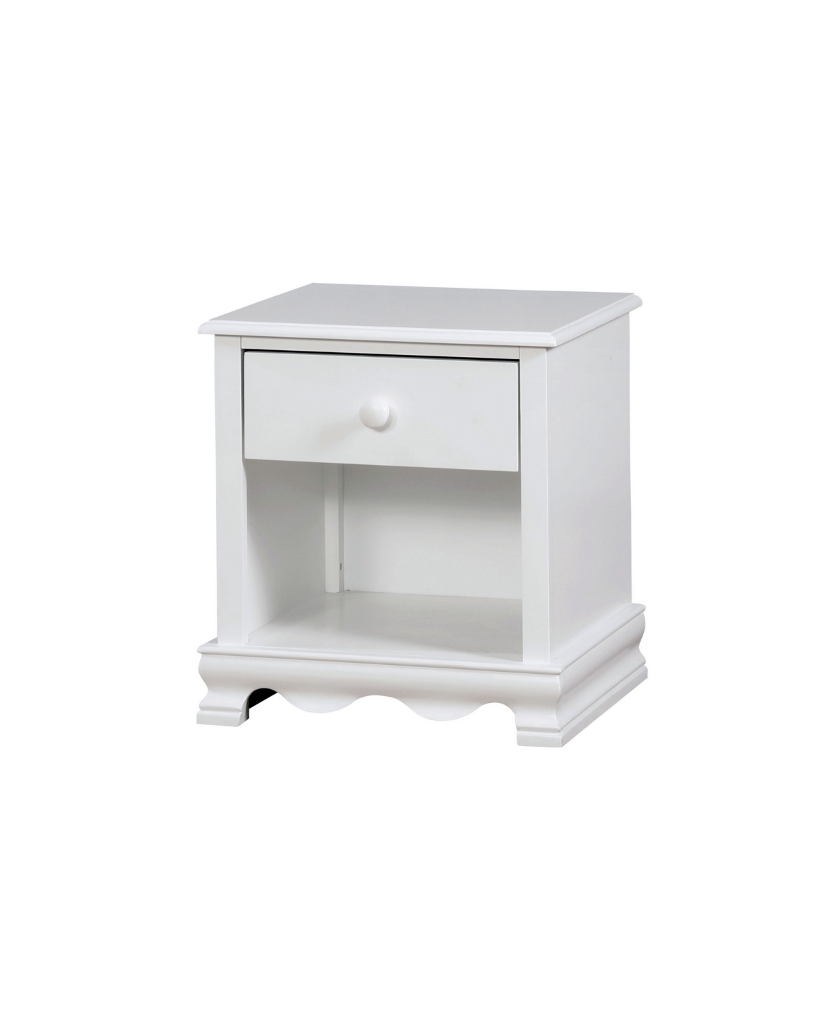 Click here for Poppy Transitional Nightstand - White prices