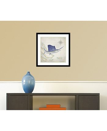 Amanti Art Sailfish Map II Framed Art Print - Macy's