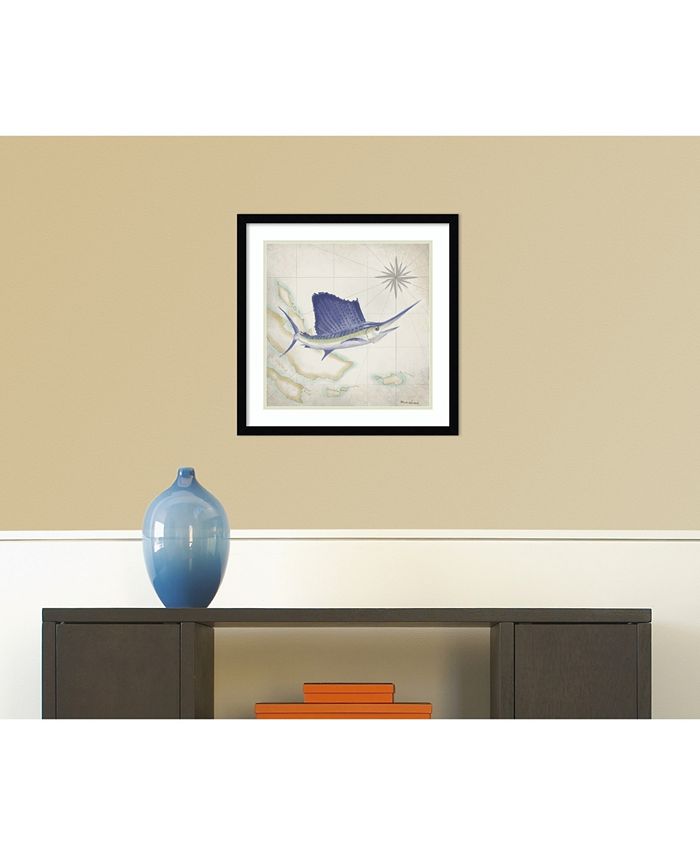 Amanti Art Sailfish Map II Framed Art Print - Macy's