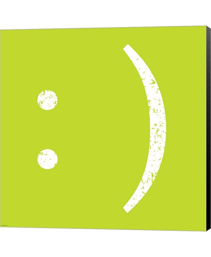 Metaverse Lime Smiley by Veruca Salt Canvas Art - Macy's