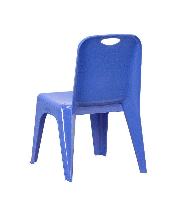 Flash Furniture Blue Plastic Stackable School Chair With Carrying ...