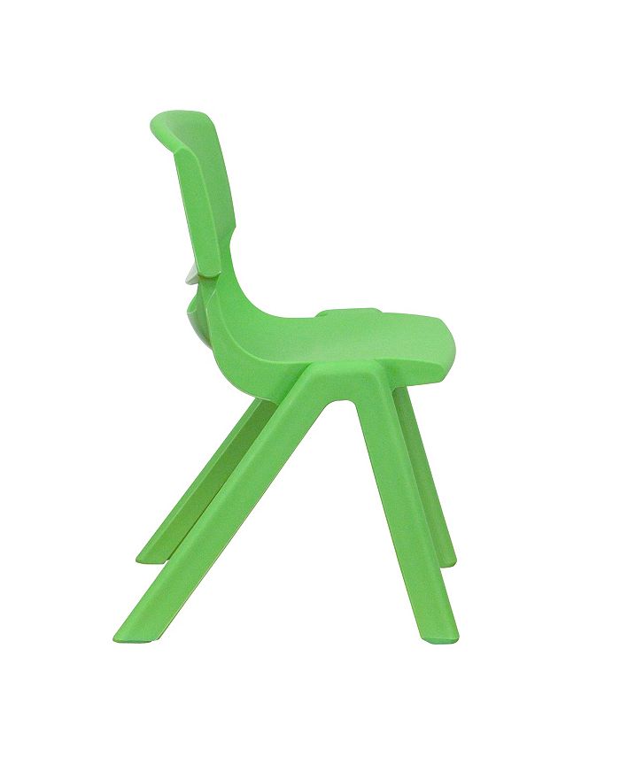 Flash Furniture Green Plastic Stackable School Chair With 12'' Seat ...