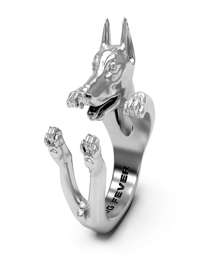 Dog Fever Dobermann Hug Ring in Sterling Silver - Macy's