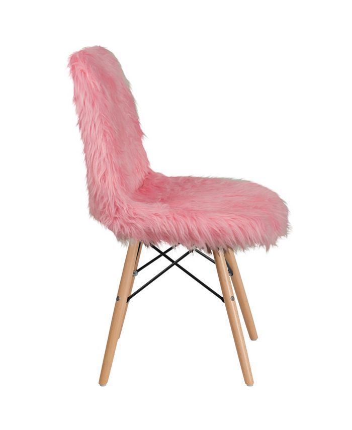 Flash Furniture Shaggy Dog Light Pink Accent Chair - Macy's