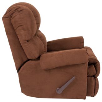 Flash Furniture Riverstone Sierra Chocolate Microfiber Rocker Recliner ...