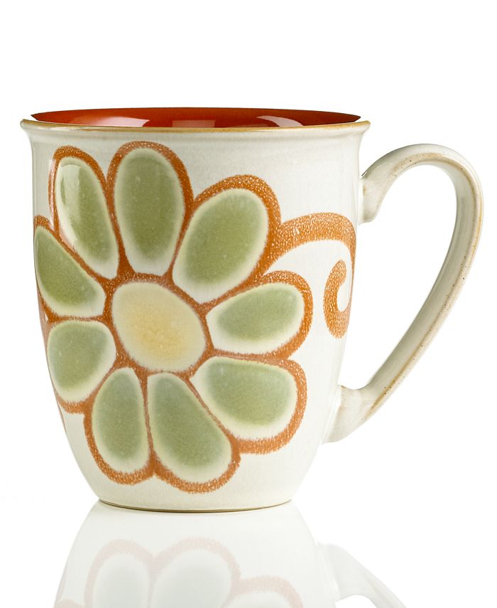 Denby Dinnerware, Fire Zinnia Coffee Beaker Mug - Macy's