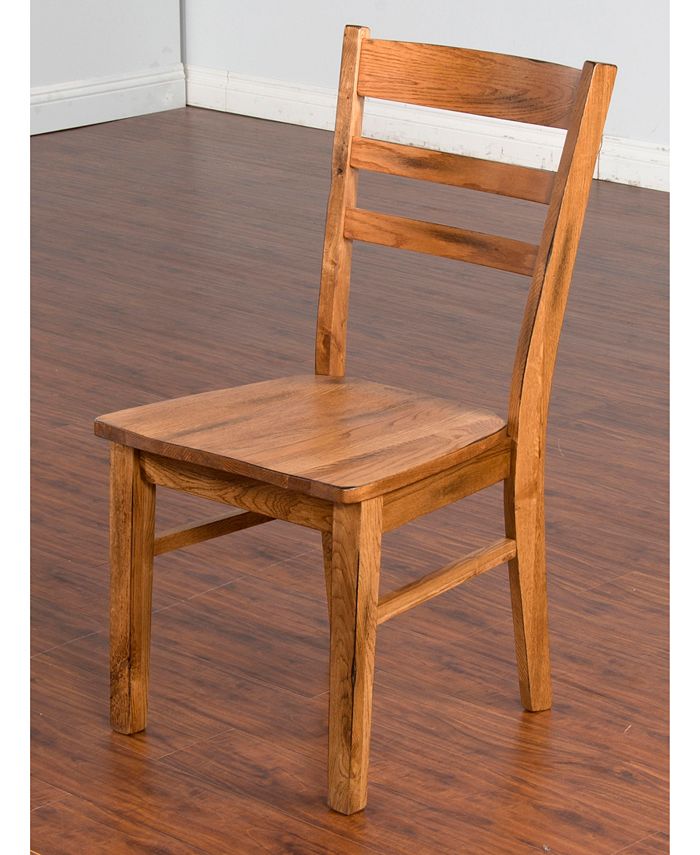 Sunny Designs Sedona Rustic Oak Ladderback Chair - Macy's