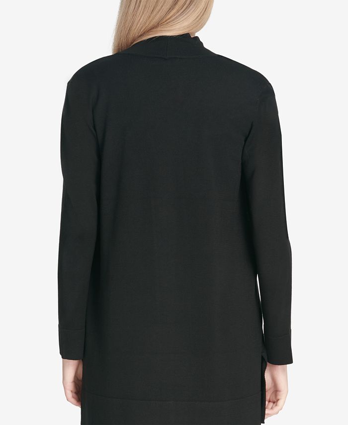 Calvin Klein Open-Front Logo Cardigan - Macy's