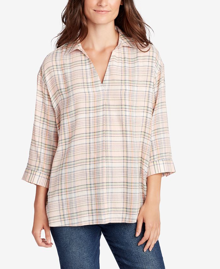 WILLIAM RAST Maisie Crisscross Plaid Shirt - Macy's