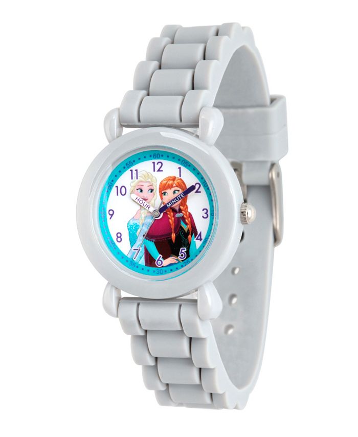 ewatchfactory Disney Frozen Elsa & Anna Girls' Grey Plastic Time ...