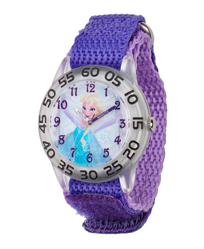 ewatchfactory Disney Frozen Elsa Girl's Plastic Time Teacher Watch - Macy's