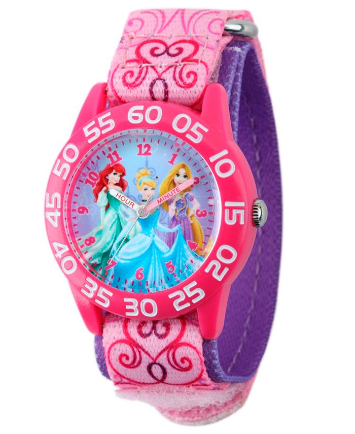 ewatchfactory Disney Princess Girls' Pink Plastic Time Teacher Watch ...