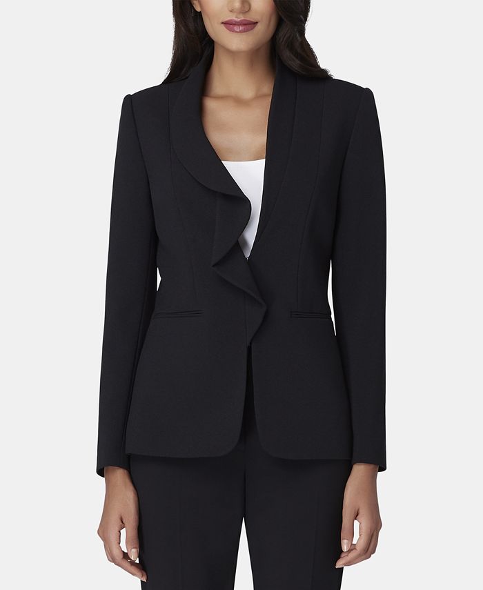 Tahari ASL Petite Ruffled-Front Jacket - Macy's