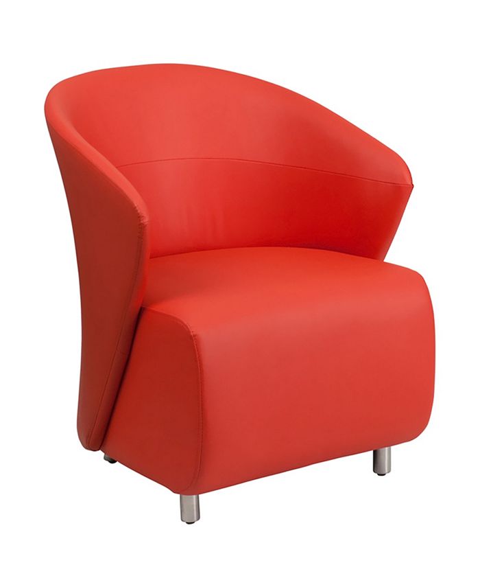 Clickhere2shop Offex Dark Brown Leather Reception Chair with Beige ...