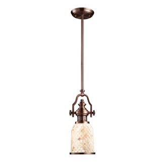 Chadwick 1-Light Pendant Cappa Shell in Antique Copper - Macy's