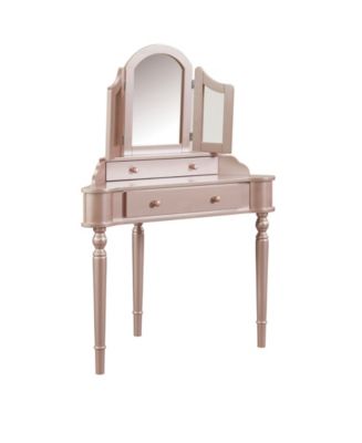 Furniture of America Cristal Rose Gold Vanity Set - Macy's