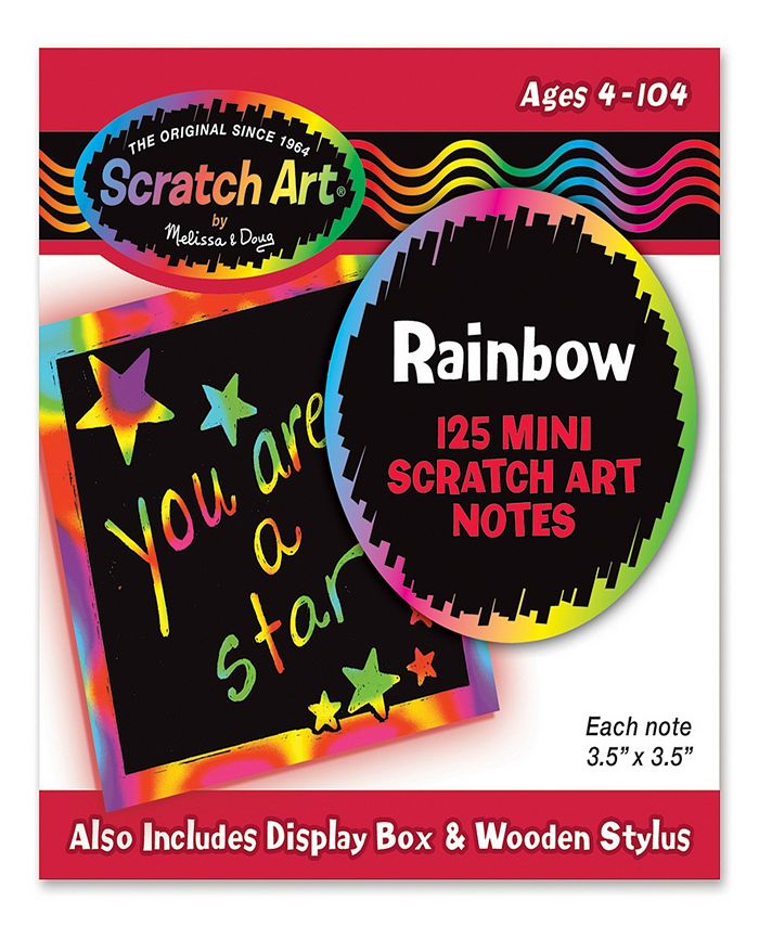 Melissa and Doug Rainbow Mini Scratch Art Notes (Box of 125) - Macy's