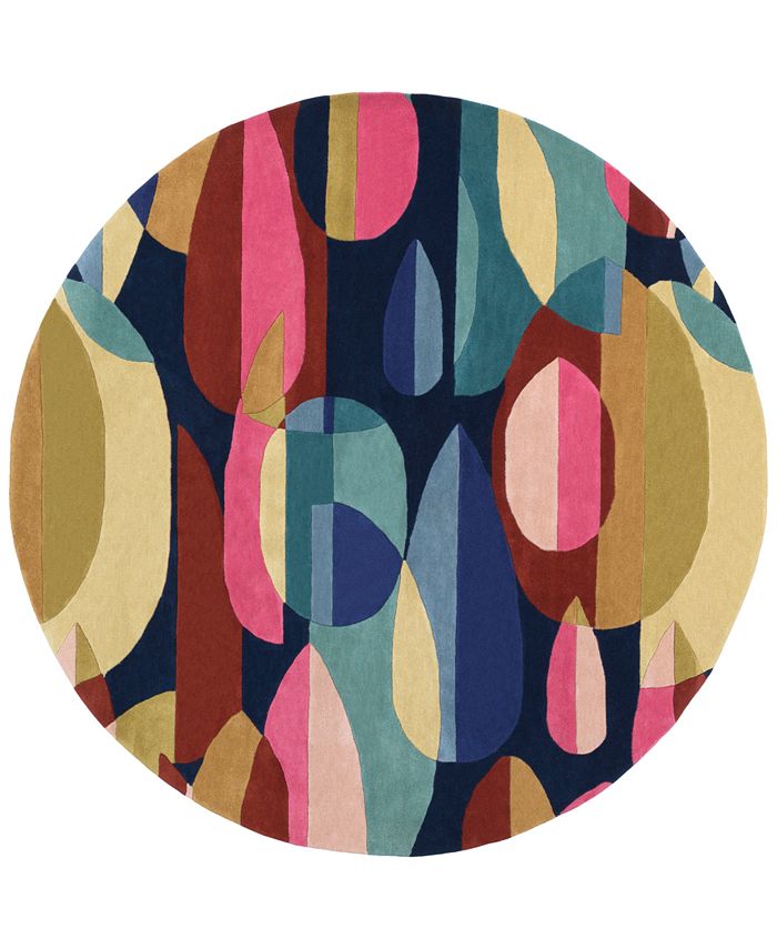 Surya Forum FM-7206 Bright Pink 8' Round Area Rug - Macy's