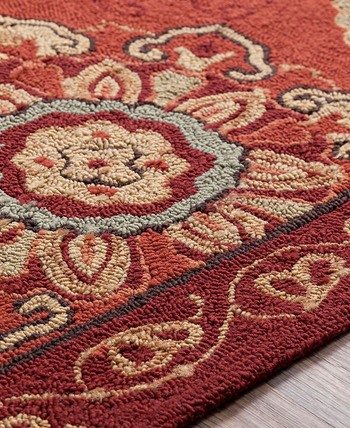 Surya Rain RAI-1071 Burnt Orange 18" Square Swatch - Macy's